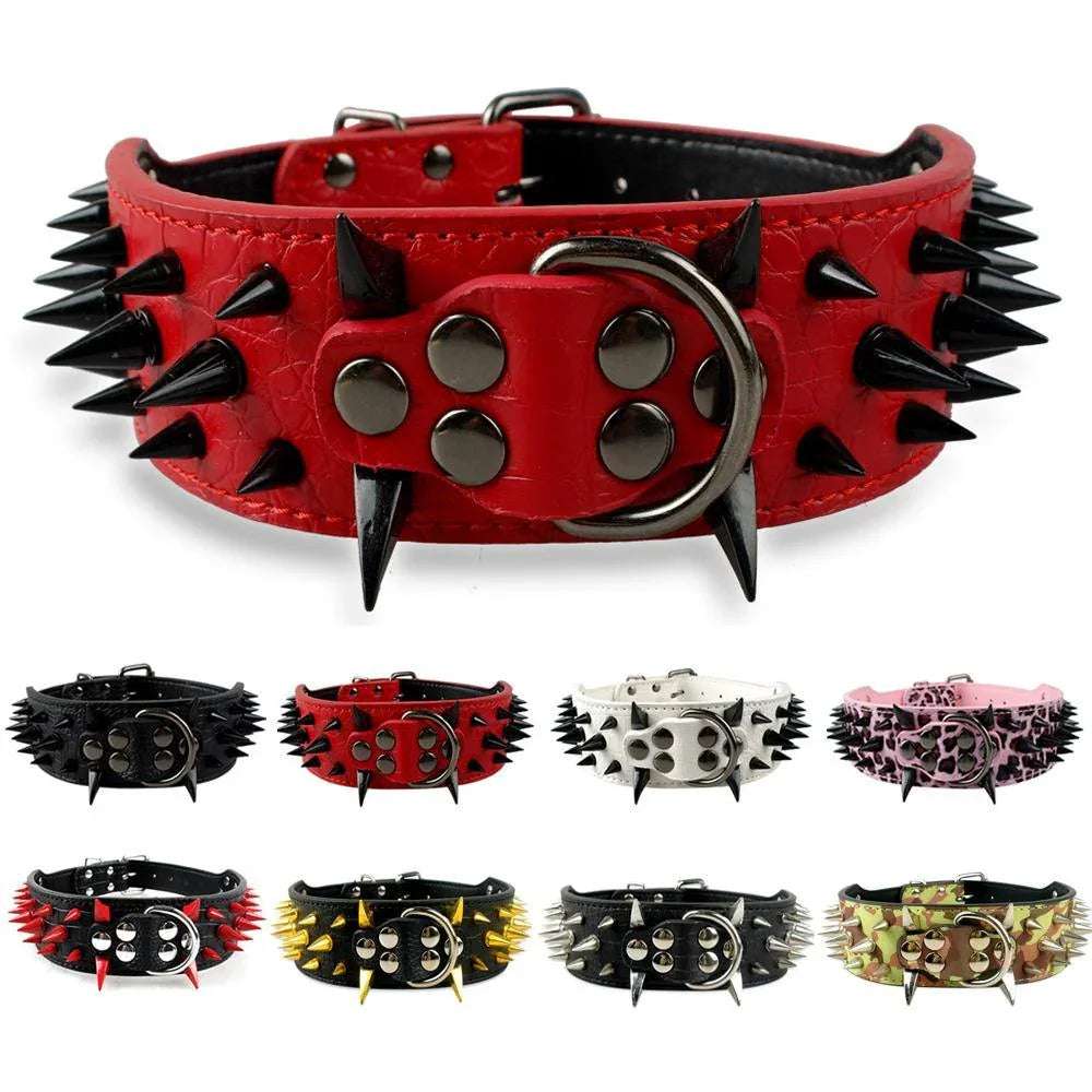 SpikeStyle Leatherette Collars – PetTagCollars.com